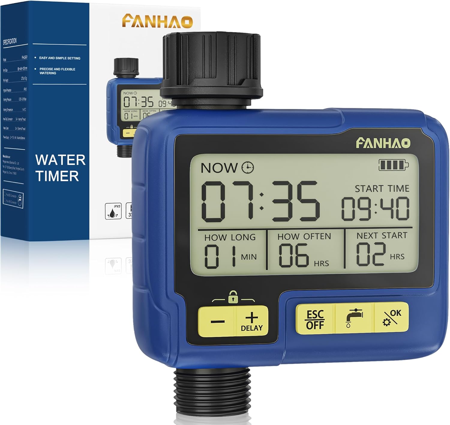 Amazon.com : FANHAO Sprinkler Timer, Programmable Water Timer for ...