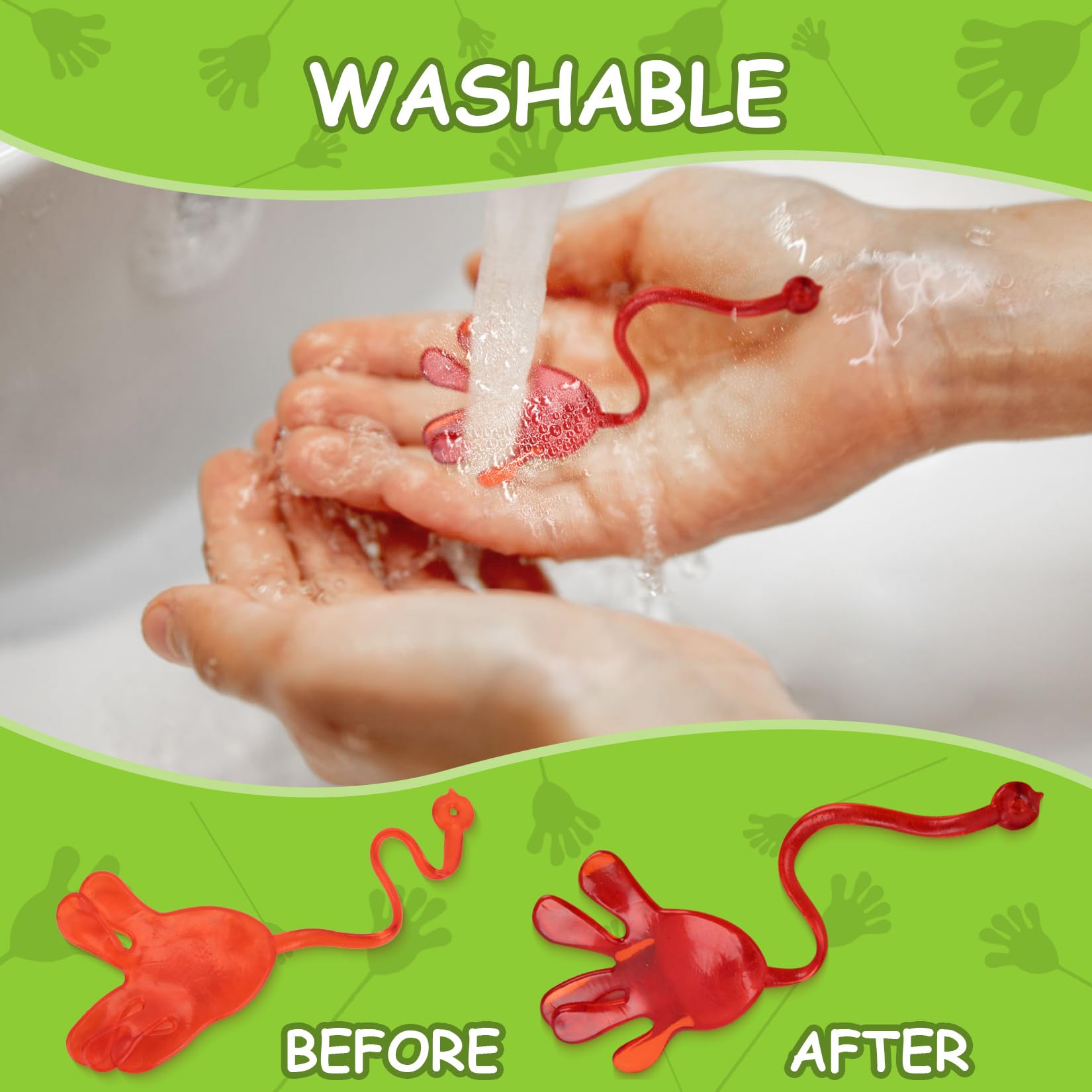 Snapklik.com : 32pcs Sticky Hands - Sticky Fingers, Hand Squishy Toy ...