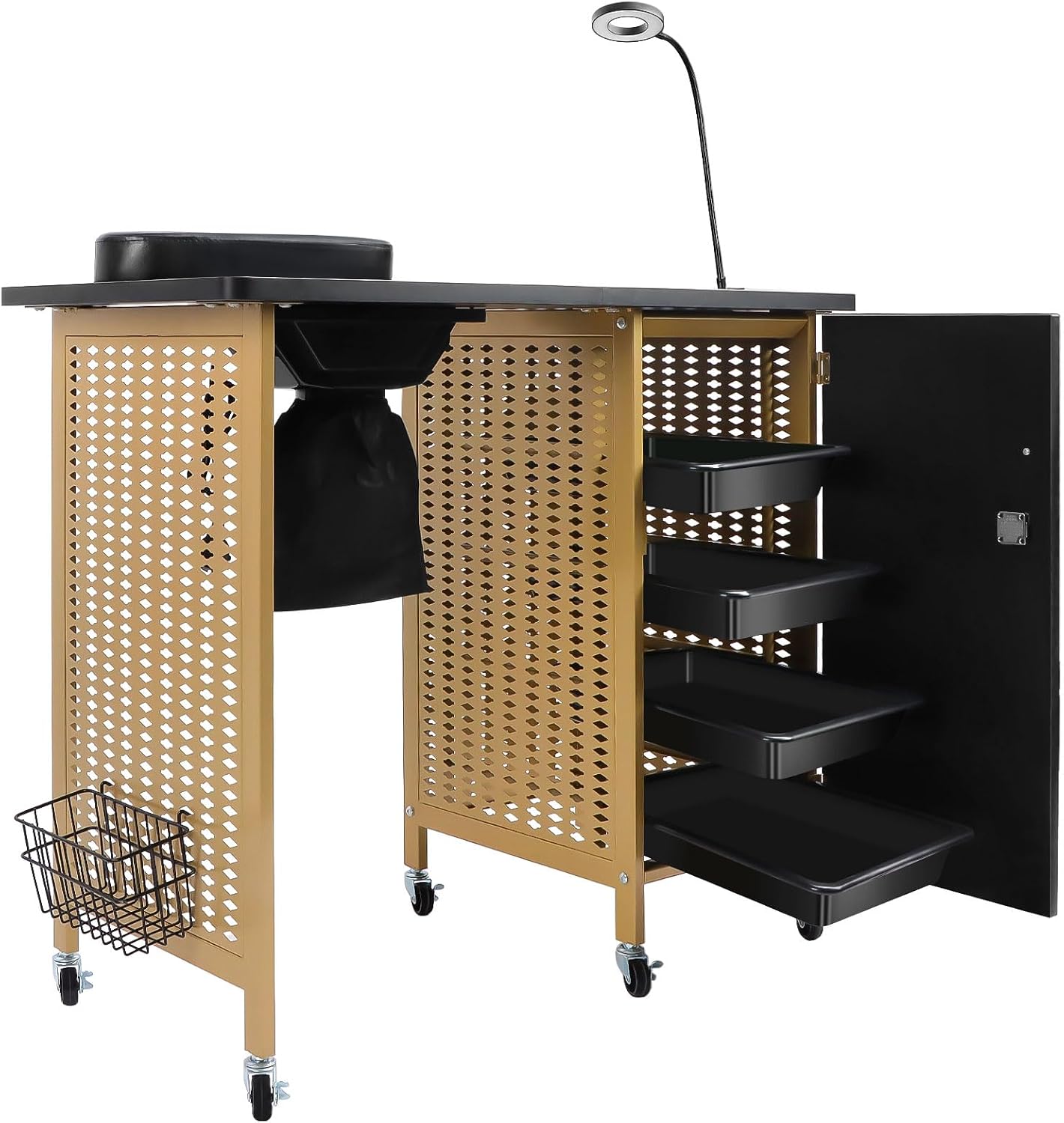 Kalolary Professional Manicure Table Salon Station, Mobile Nail Station ...