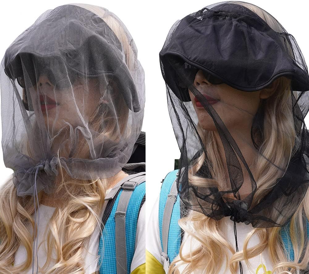 Amazon.com: wohohoho Mosquito Head Net Mesh with Drawstring, Bug Face ...