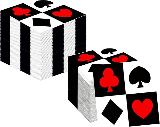 Amazon.com: 100Pcs Casino Napkins Poker Napkin Casino Party Supplie ...