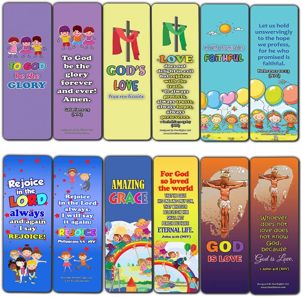 Amazon.com: Amazing Grace Christian Bookmarks for Kids Boys Girls (60 ...