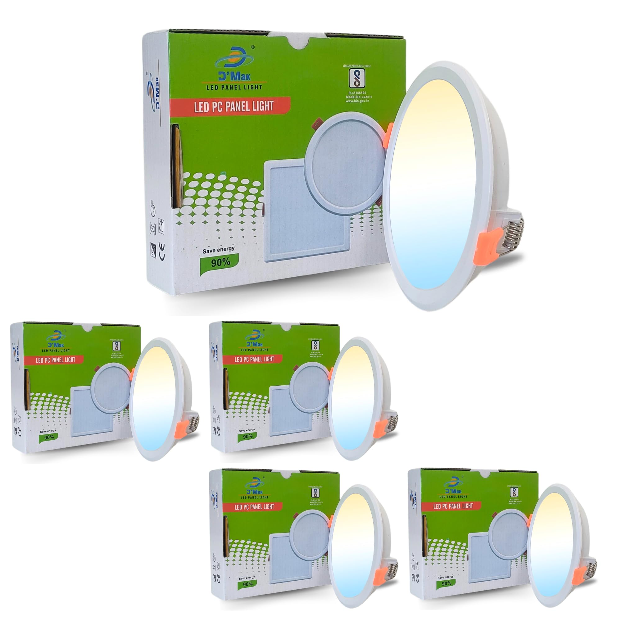 Buy D'Mak 15 Watt Round LED PC Panel Light for POP & False Ceiling ...