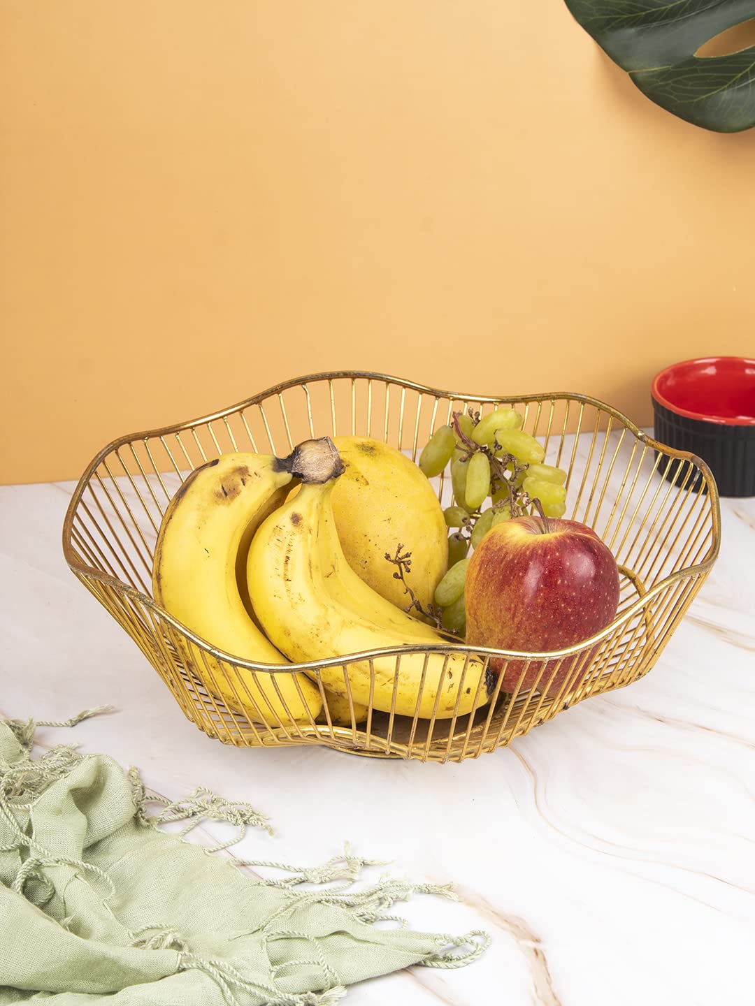 Market99 Wave Design Fruit Basket Bowl Round Table Organizer Stand ...
