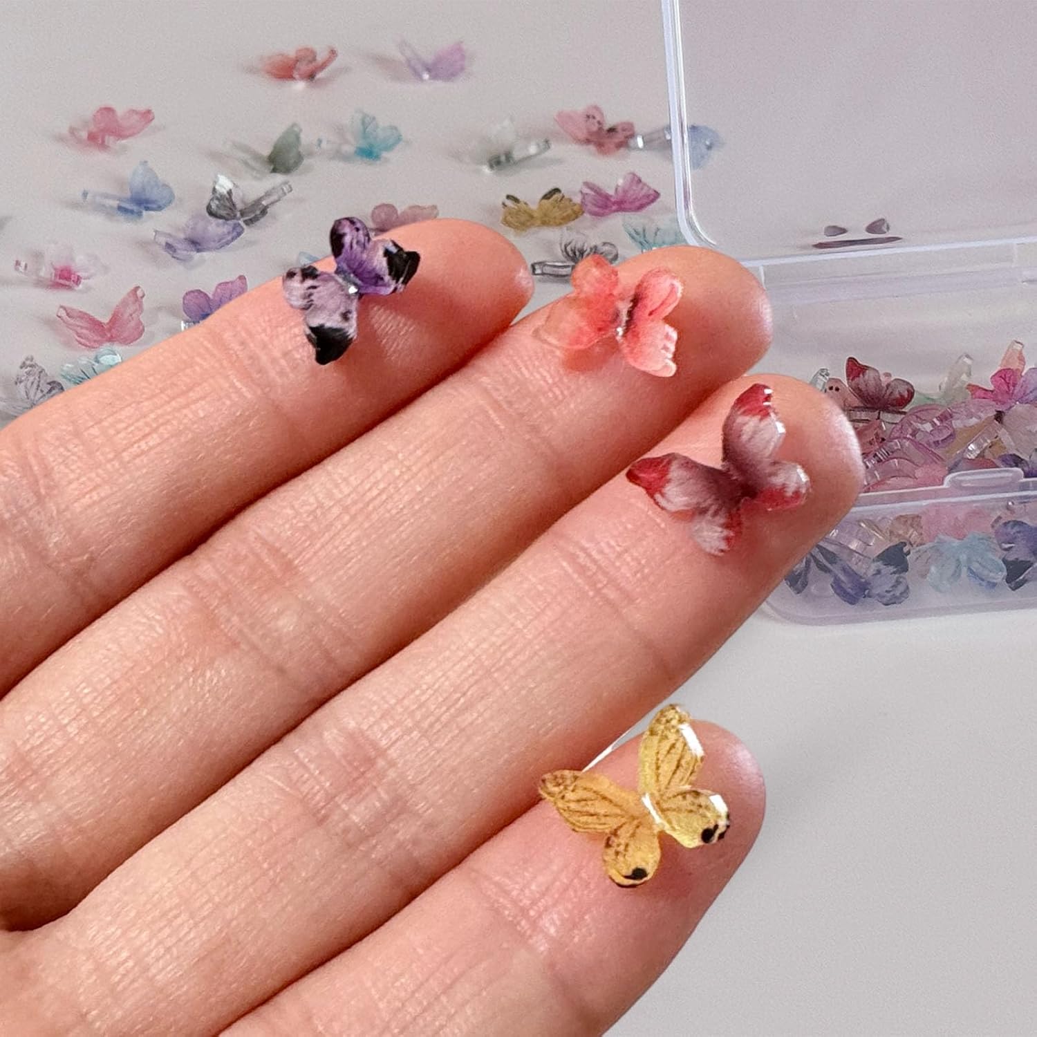 Amazon.com: SparkleFab Mini Resin Animals 50 Pcs Tiny Butterflies for ...