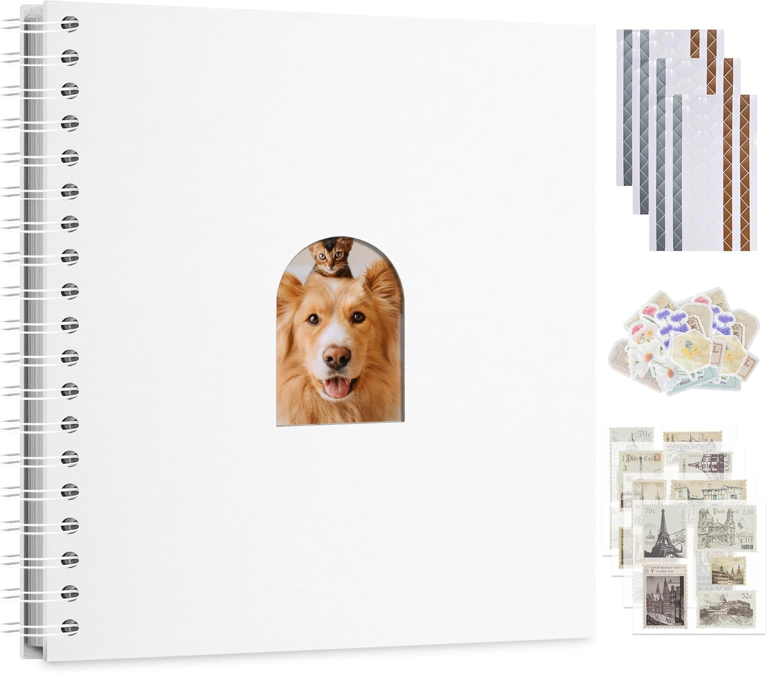 Amazon.com: Vienrose DIY Scrapbook with Arch Window Photo Album 40 ...