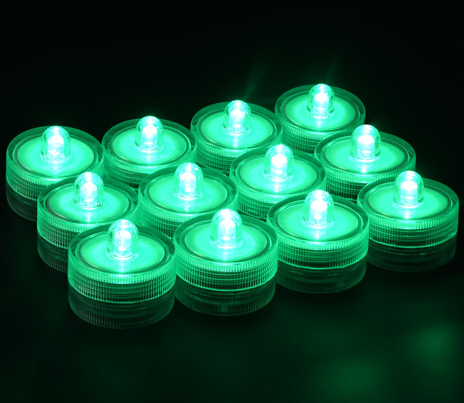 Snapklik.com : KOABY 12 Pack Green Light Submersible LED Lights