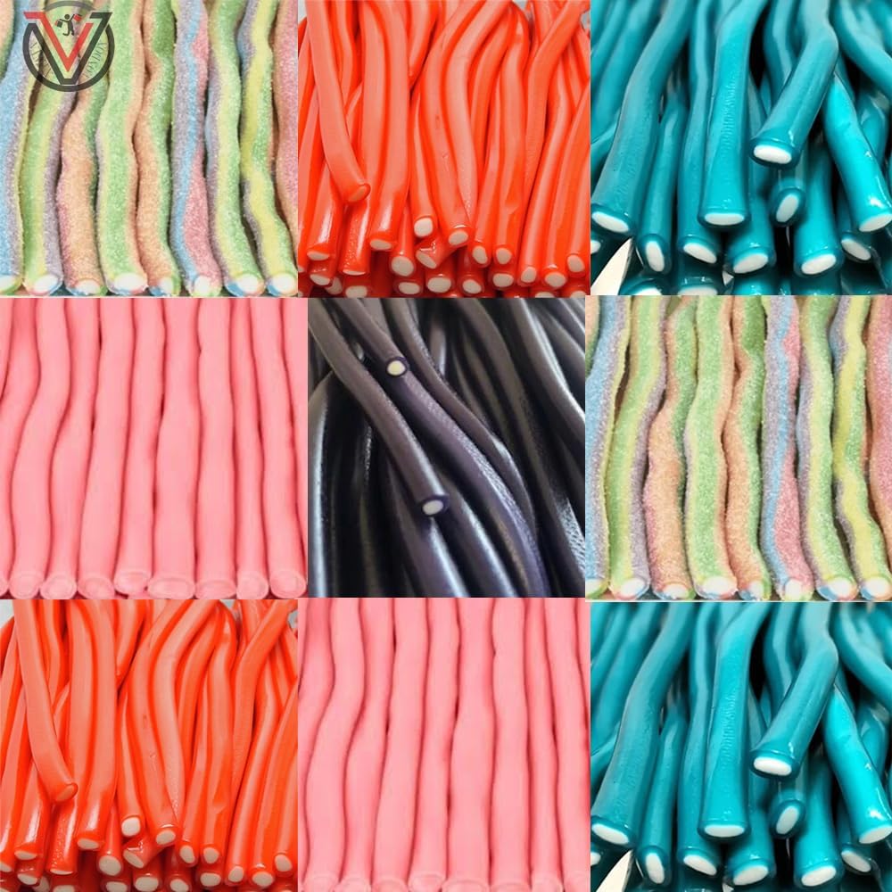 VIMIX Mixed Flavours Pencils Candy Sweet Bag - Mixed Strawberry, Blue ...