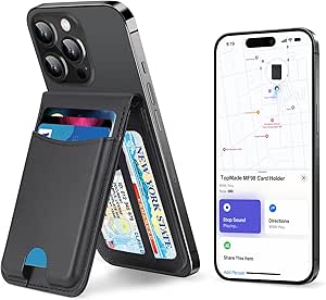 Amazon.com: TopMade for MagSafe Wallet, Works with Apple Find My, Strongest Magnetic Wallet for ...