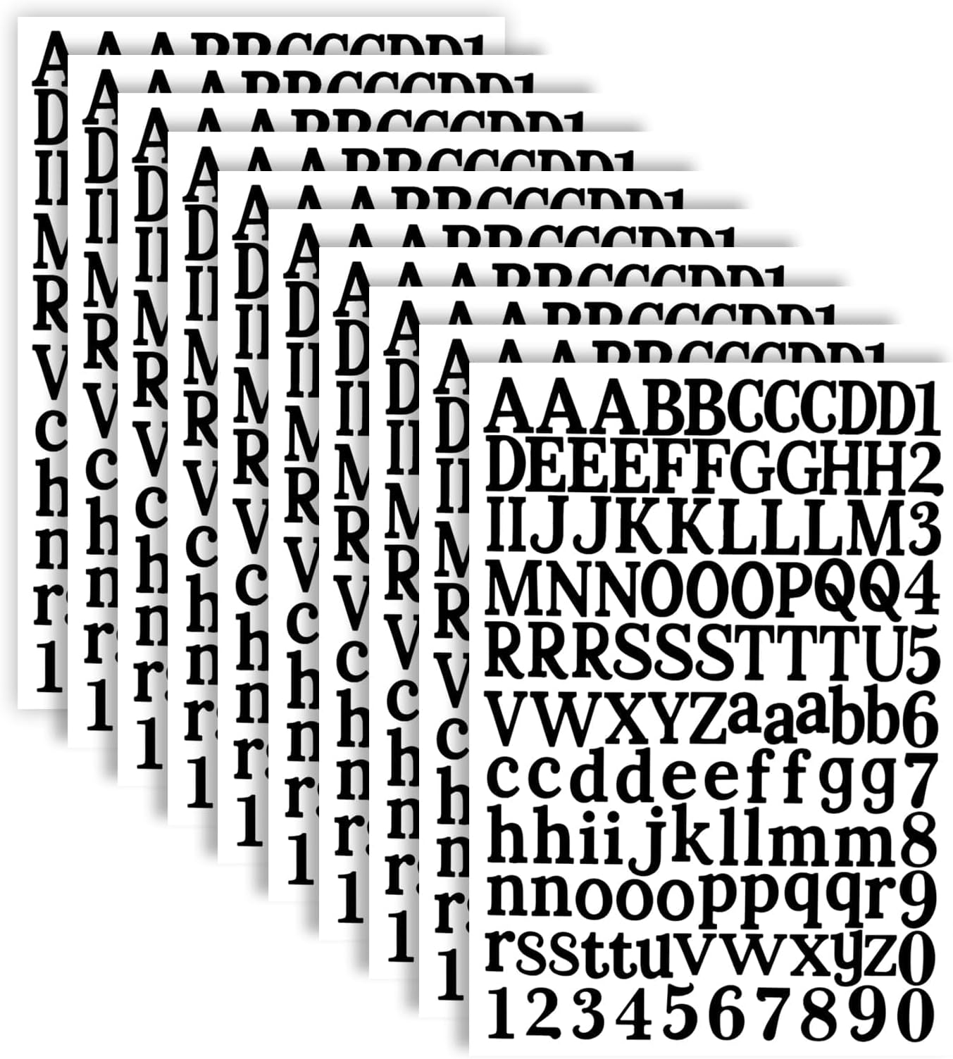 Amazon.com: Stick on Vinyl Lettering, Numbers, Self Adhesive Reflective ...