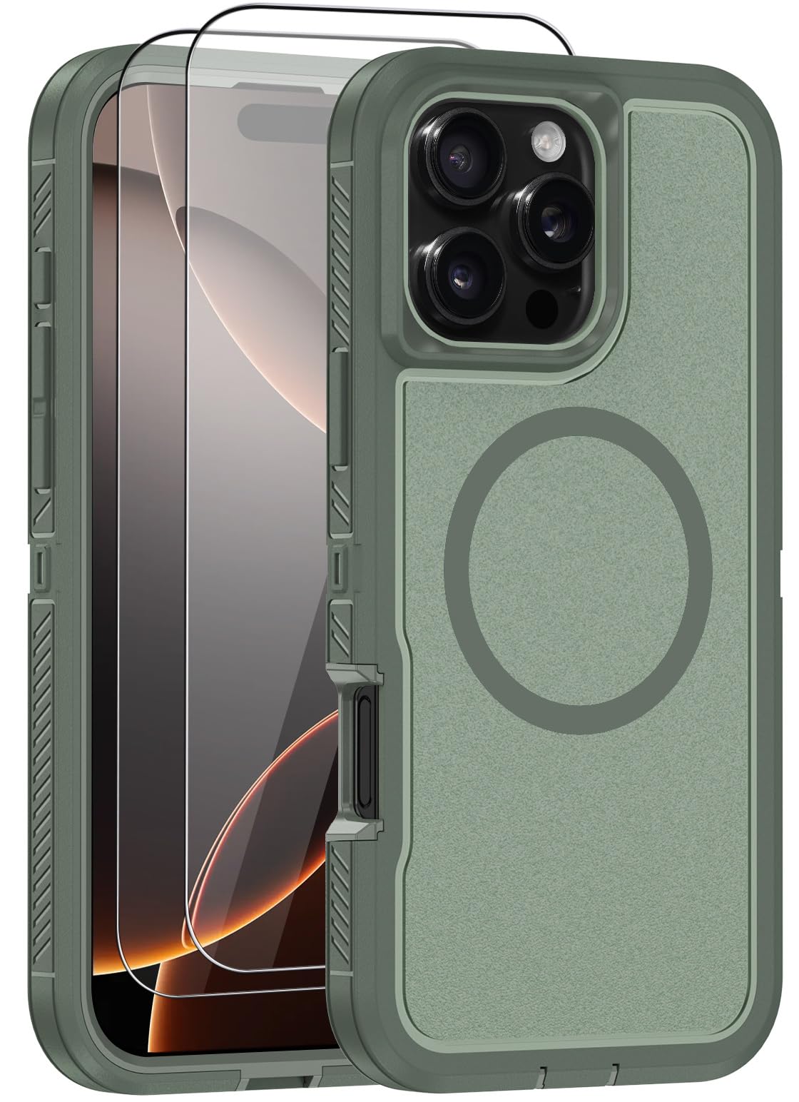 Amazon.com: Aimoll-88 for iPhone 16 Pro Max Case, [Compatible with MagSafe] with 2X Screen ...