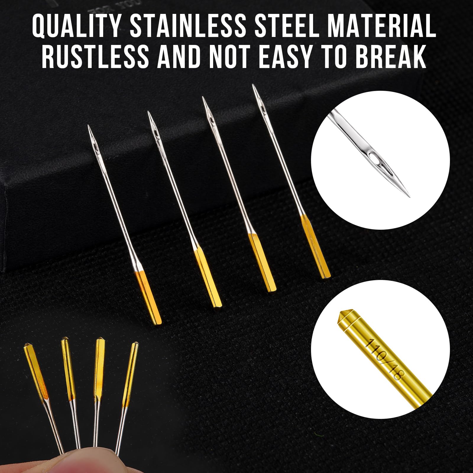 Snapklik.com : 30pcs 110/18 Ball Point Sewing Machine Needles ...