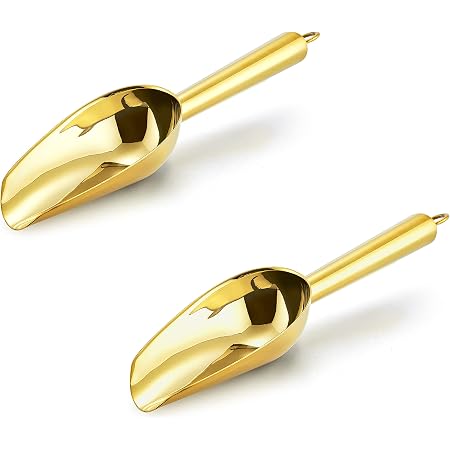 Amazon.com: Candy Scoop Set - Package of 12 Shiny Gold Plastic Scoops ...