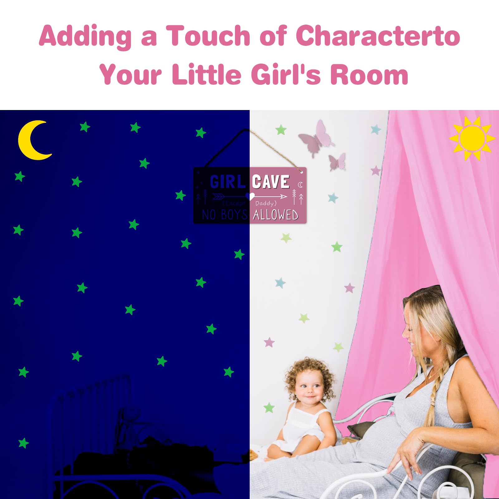 Snapklik.com : Girl Cave Sign Set, 12x6 PVC Plastic Wall Decoration ...
