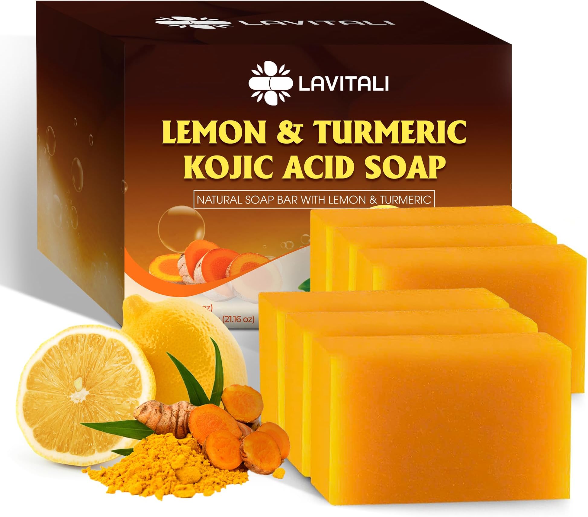 Amazon.com : VALE Kojic Acid & Turmeric Soap Bars (2-Pack) – Natural ...