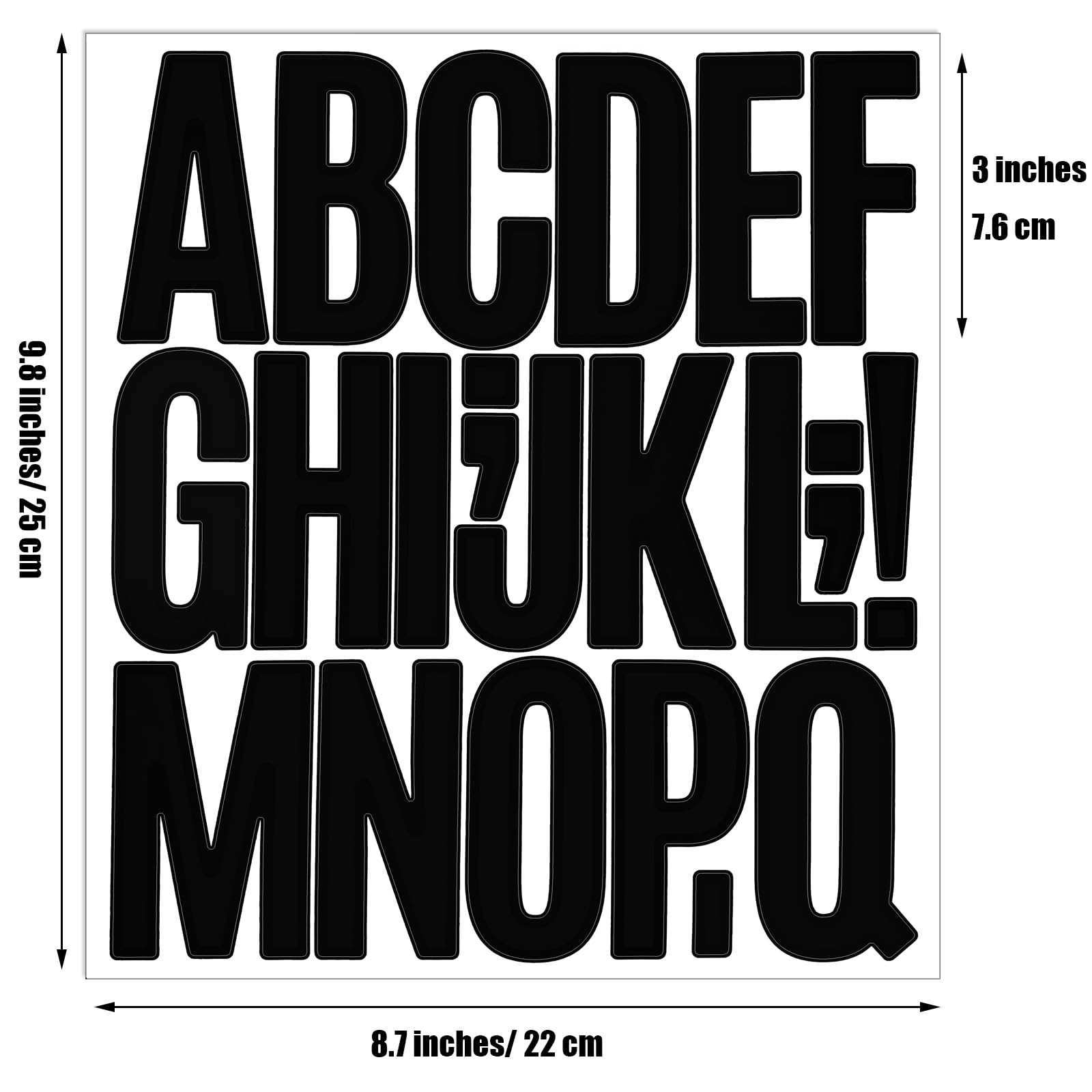 Snapklik.com : Bemeol 756 Pieces 36 Sheets Letter Stickers Big Font ...