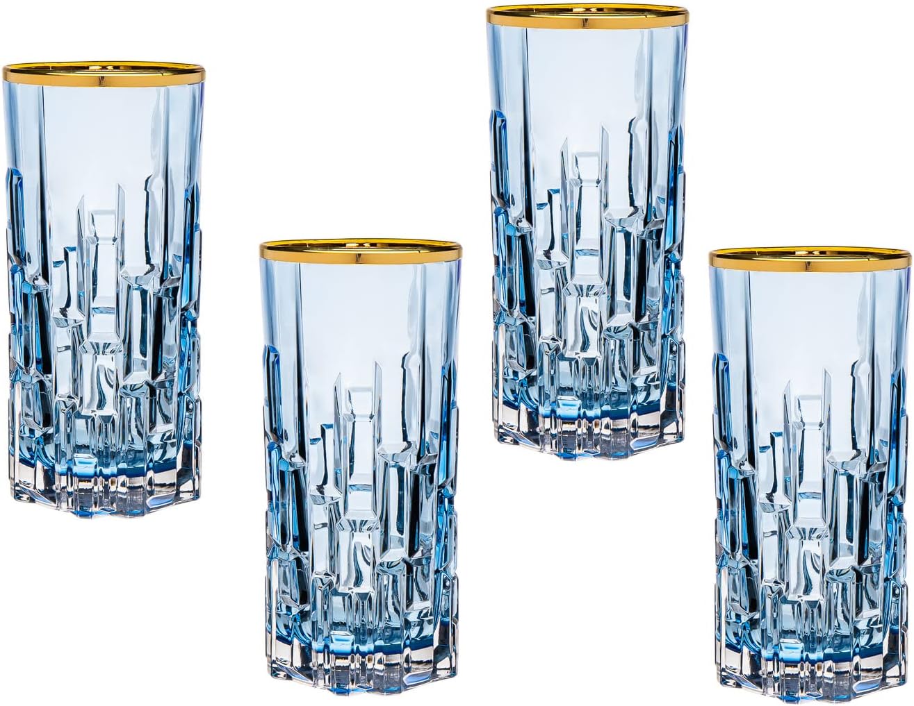 Amazon.com | Godinger Highball Glasses, Tall Beverage Glass Cups ...