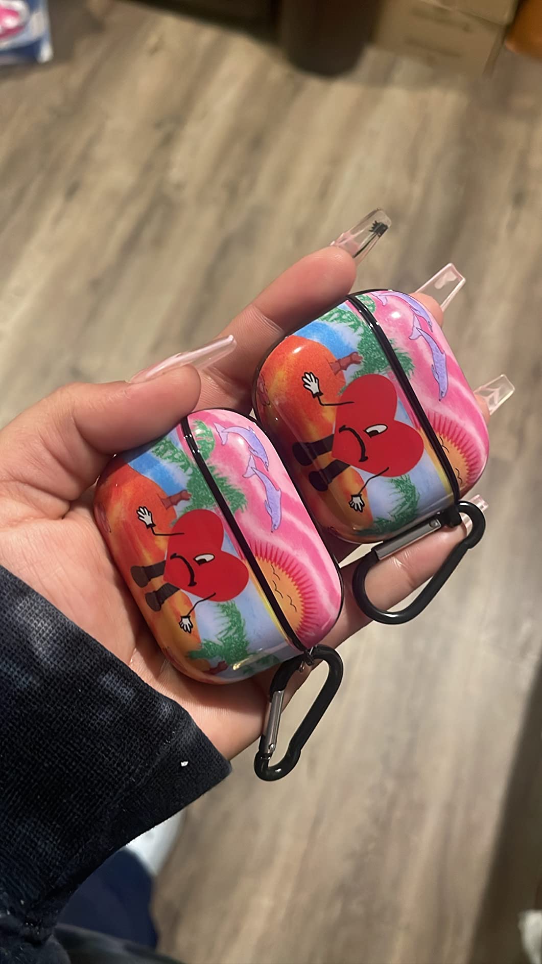 Amazon.com: Bad Cute Bunny AirPods Pro Case, Full-Body Hard Shell ...