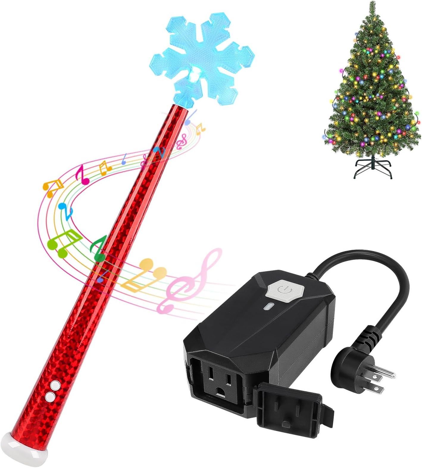 Amazon.com: Magic Christmas Light Wand, Christmas Tree Remote Control ...