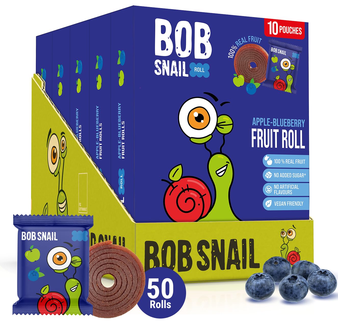 Amazon.com: Bob Snail Fruit Roll Ups – Healthy Sweets Snacks, Real ...