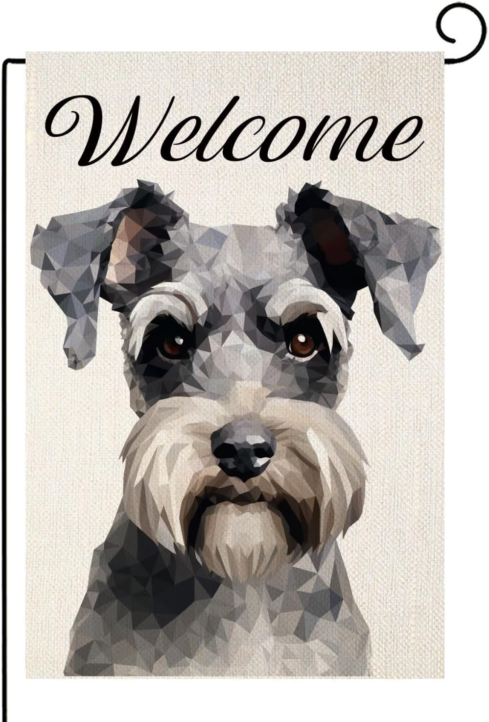 Amazon.com : Pretty Schnauzer Garden Flag 12.5"X18" Double Sided ...