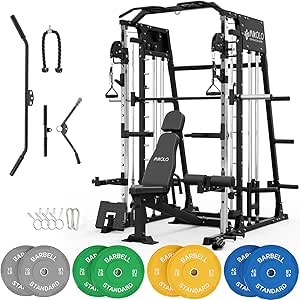 Amazon.com: Mikolo Smith Machine, Multi-Function Power Cage, 2200lbs ...