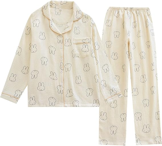 Amazon.co.jp: Miffy Pajamas, Loungewear, Long Sleeve, Summer, Air ...