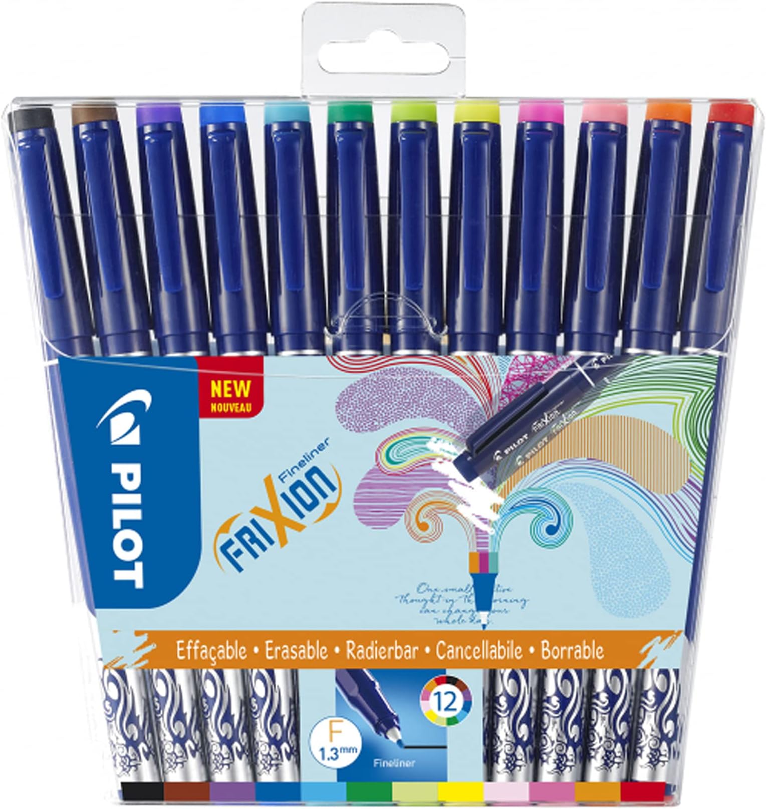 Pilot Frixion Colors Erasable Fibre Tip Colouring Pen - Assorted, Pack ...