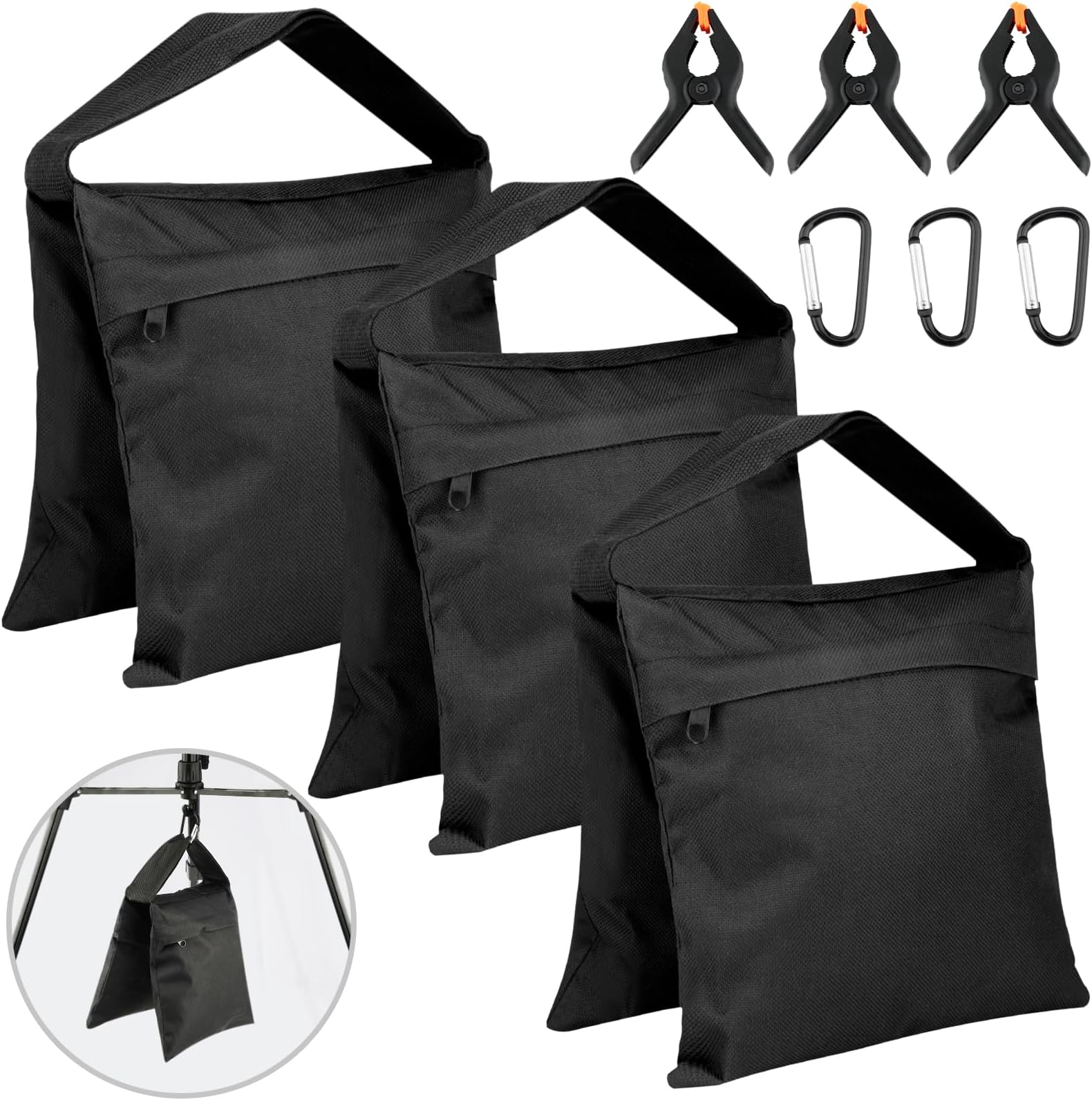 Amazon.com : 3 Pack Photography Sandbag Heavy Duty Sand Bags with ...