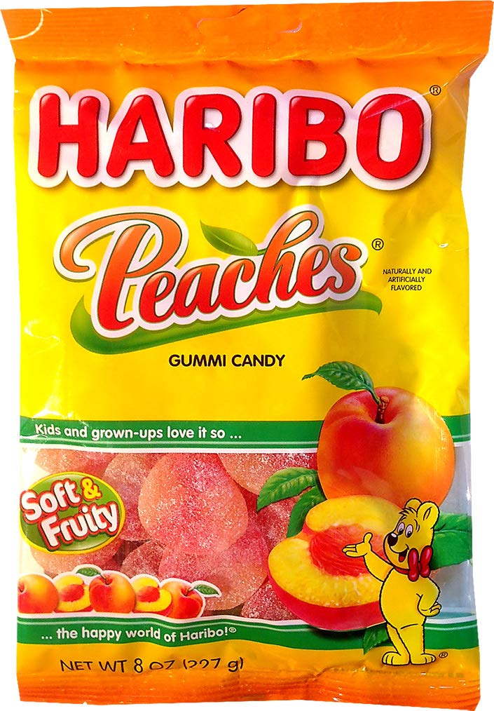 Amazon.com : HARIBO Chewy Gummy Candy Piece, 42238300051, Round, Peach ...