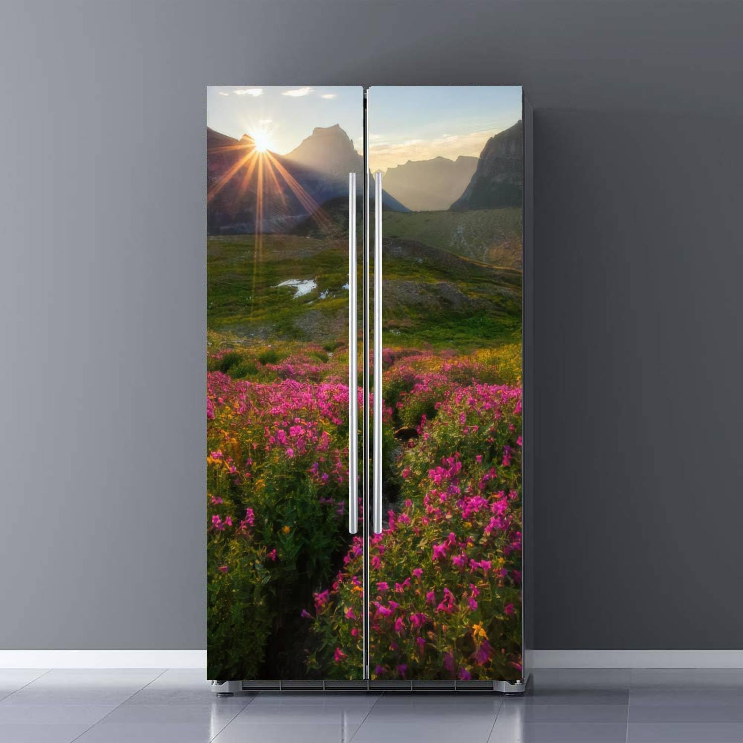 Amazon.com: Self Adhesive Vinyl Refrigerator Wrap Set Glacier National ...