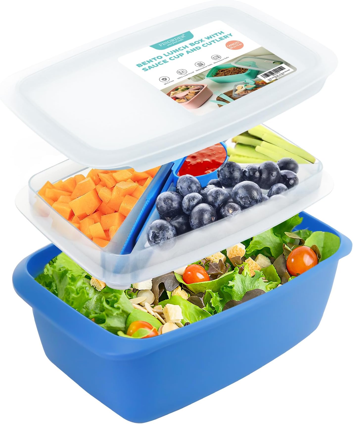 Amazon.com: Sistema Bento Box Adult Lunch Box with 2 Compartments ...