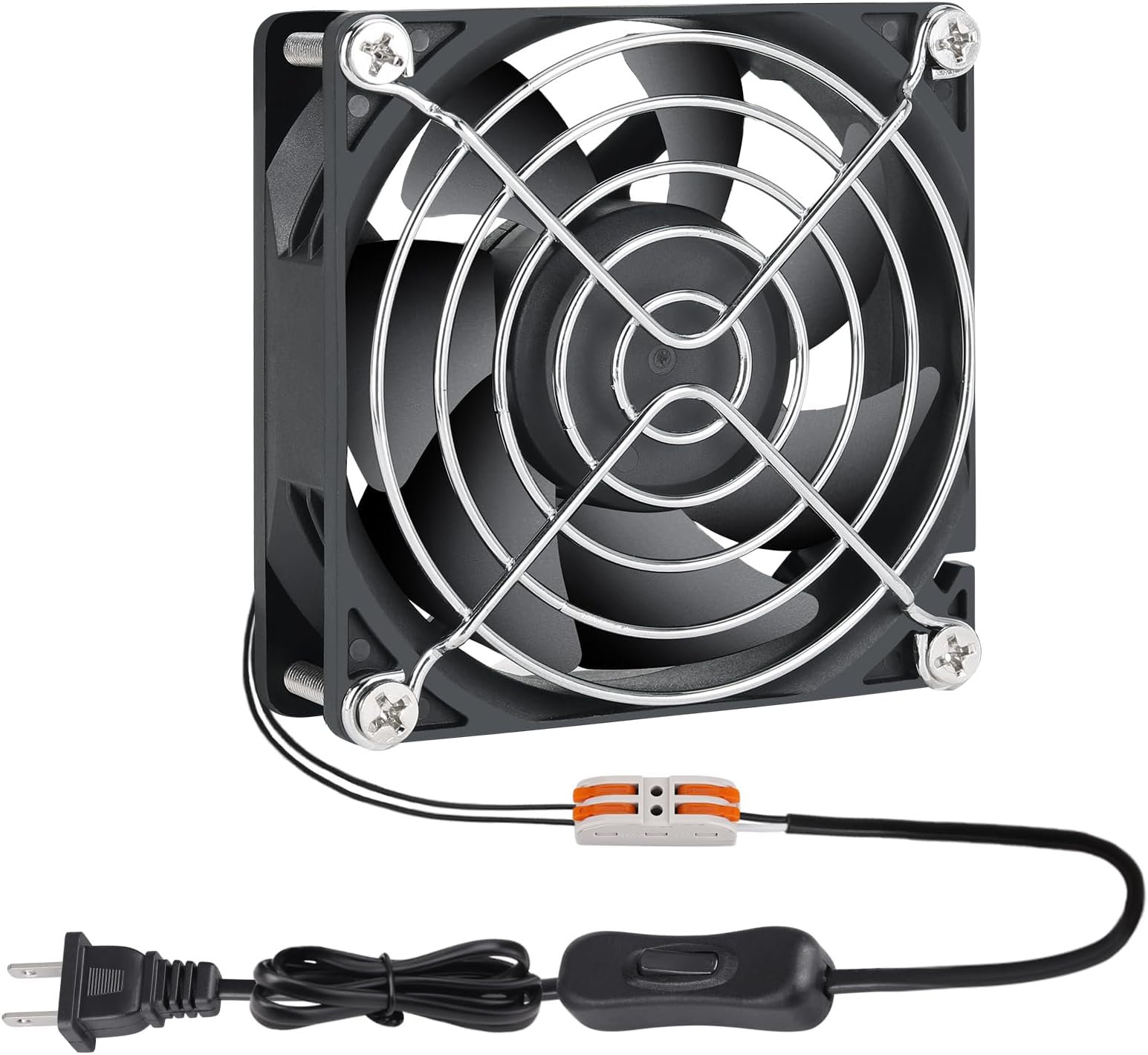Amazon.com: Wathai EC 80mm Fan 110v 120v 220v 240v with AC Plug and ...