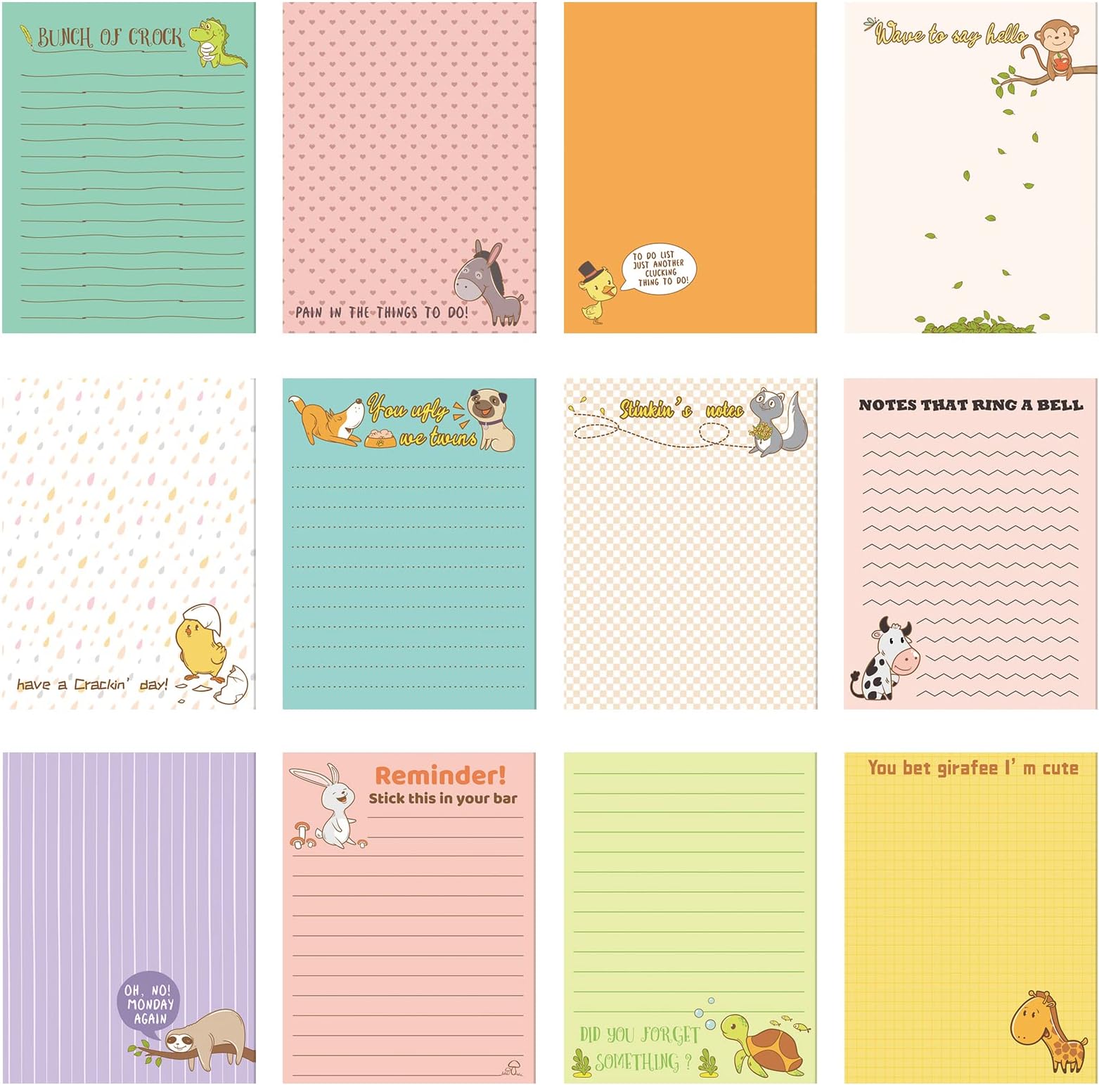Amazon.com : Funny Notepads with Sayings Sticky Funny Office Supplies ...