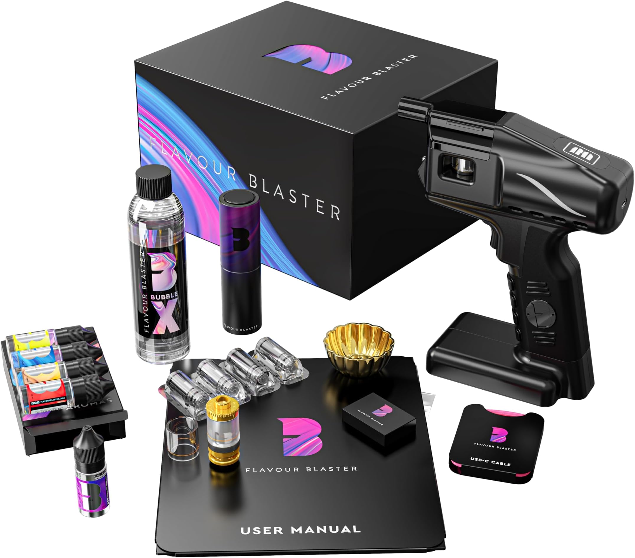 Amazon.com: Flavour Blaster Cocktail Bubble & Smoke Gun Kit | Smoking ...