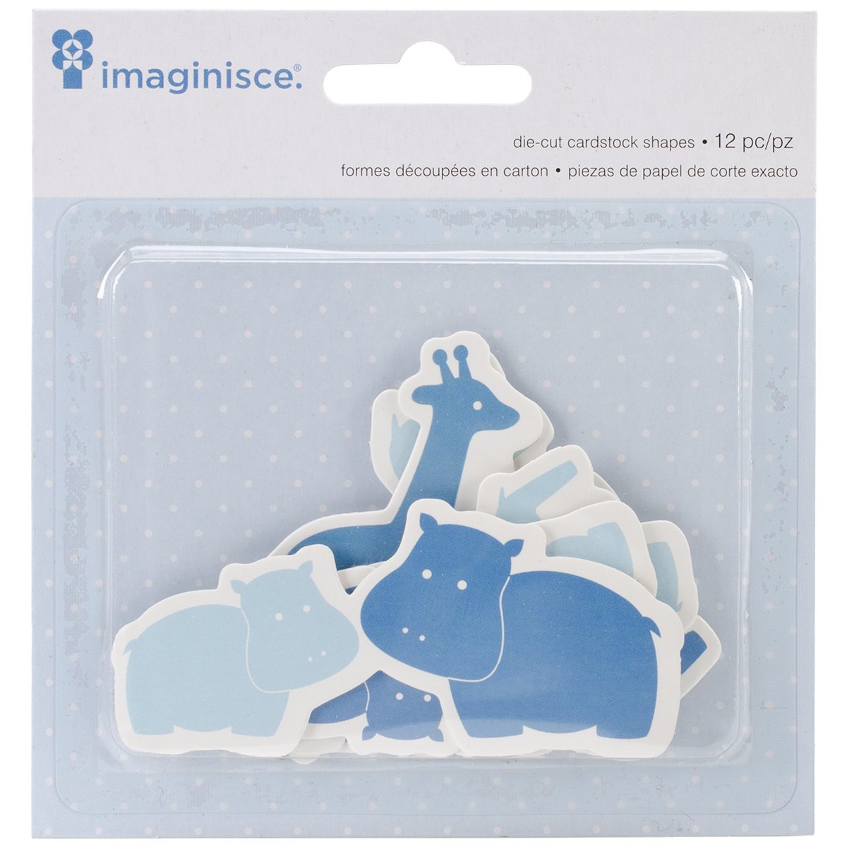 American Crafts 12-Piece Imaginisce My Baby: Giraffes and Hippos Die ...