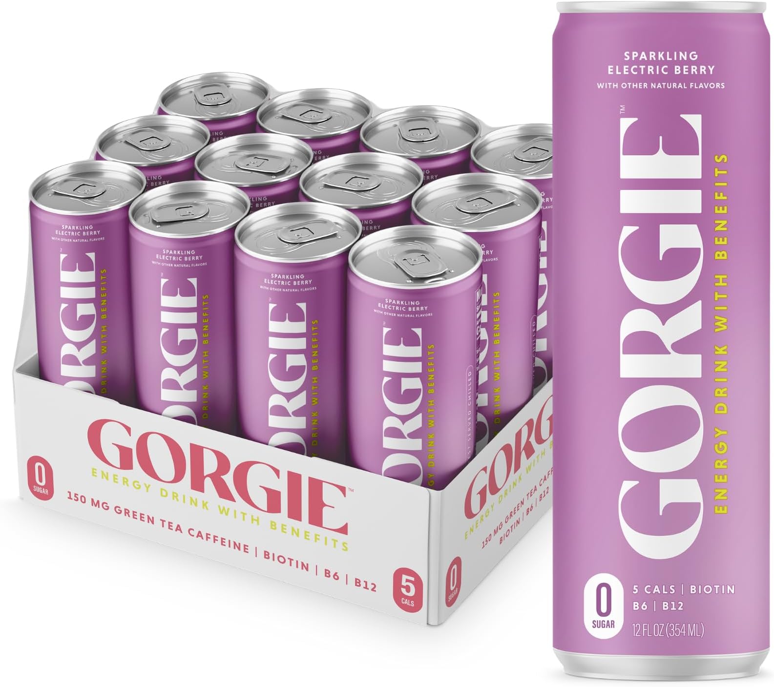 Amazon.com : GORGIE Sugar Free Natural Energy Drinks, Sparkling ...
