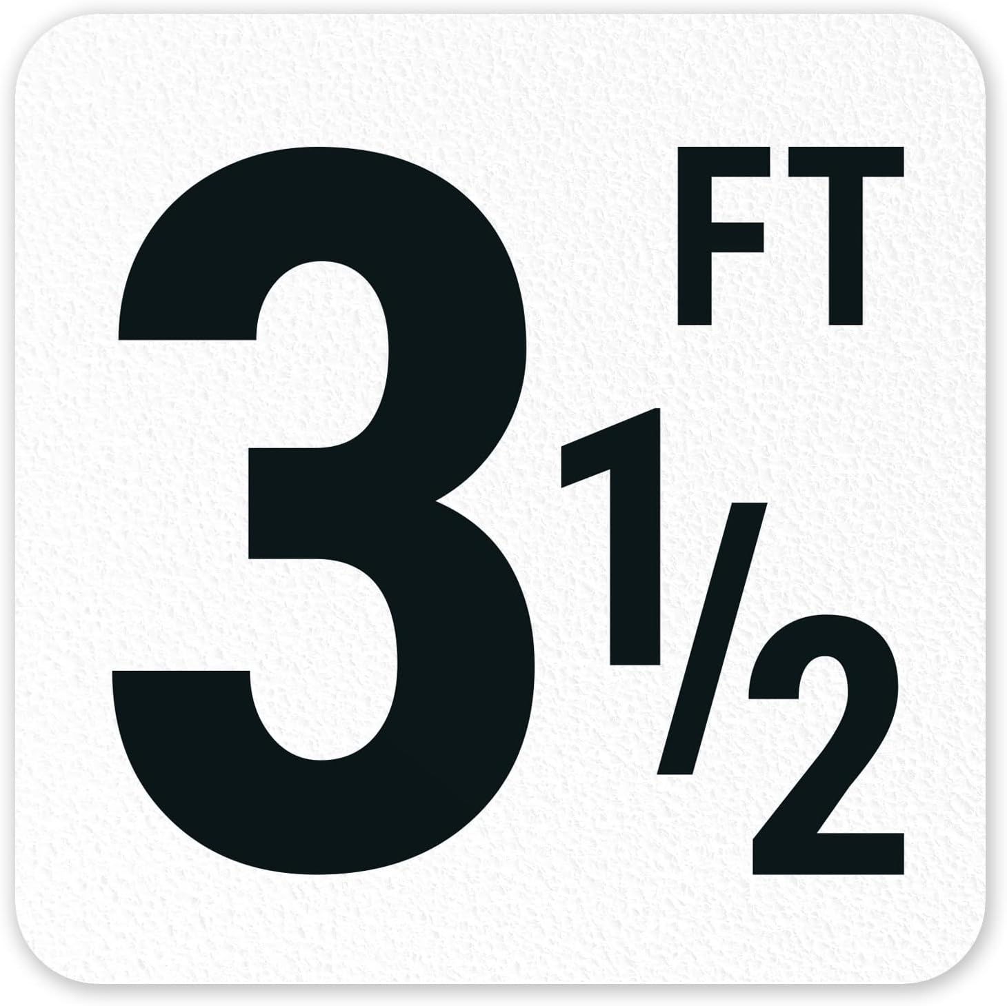 Amazon.com: Sigo Signs 3 1/2 Ft/Three Feet/Inches Vinyl Adhesive Pool ...