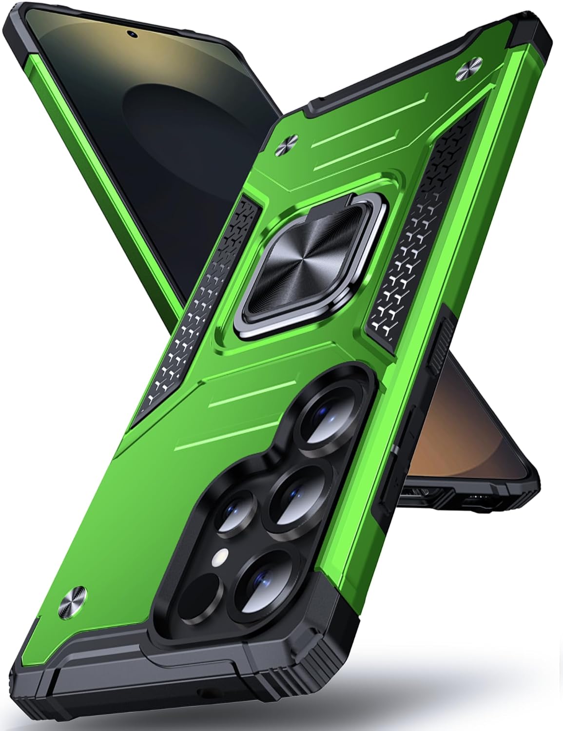 DASFOND for Galaxy S25 Ultra Case with Stand, Military Grade Protective Phone Case with 360 ...