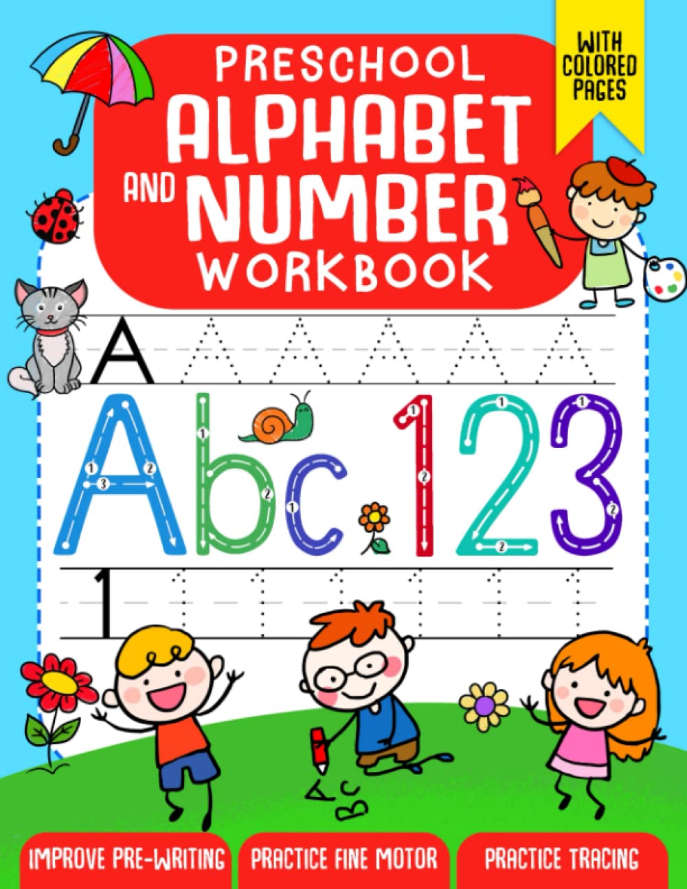 Buy Preschool Alphabet and Number Workbook: Handwriting and Tracing ...