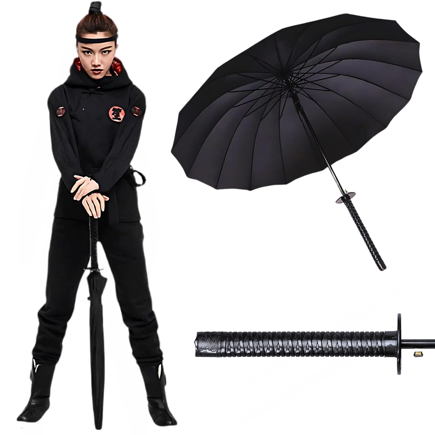 CRYA Demon Slayer Katana Umbrella for Men Big Size for Rain and Sun ...