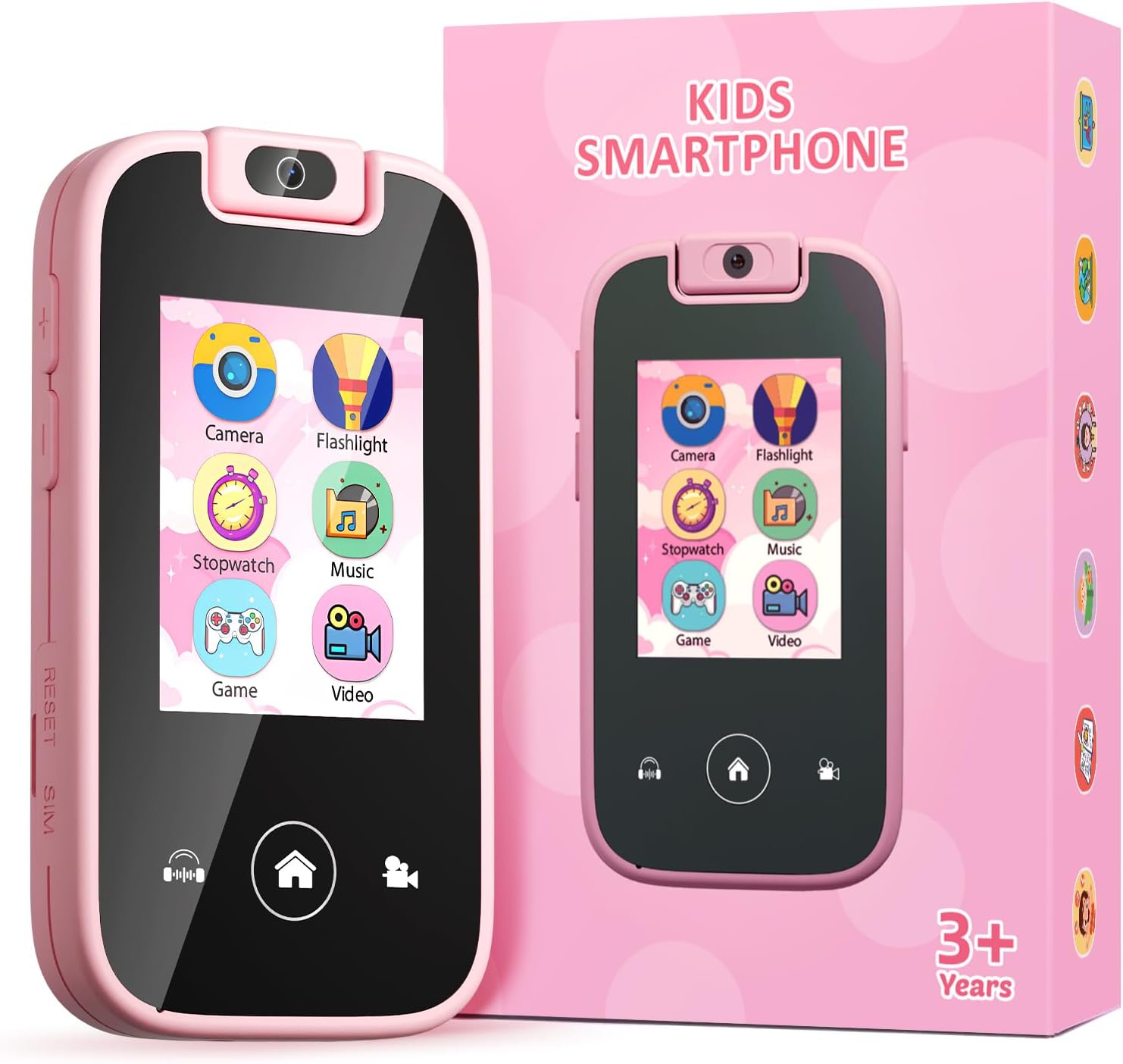 Amazon.com: Kids Phone for Girls Age 3-8 - Girl Toys with Rotatable ...