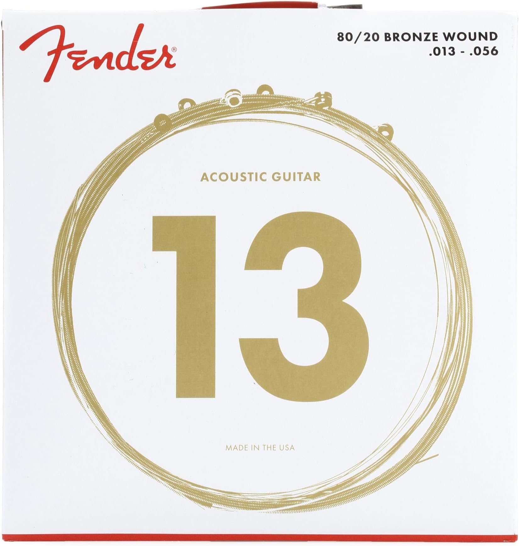 Amazon.com: Fender Dura-Tone Coated 80/20 Bronze Acoustic Guitar ...