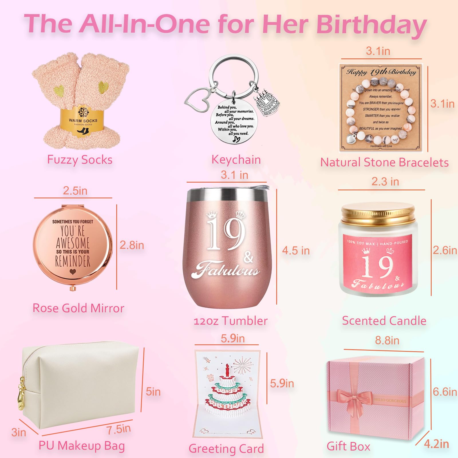 Snapklik.com : 19th Birthday Gifts For Girls, Happy 19th 19 Year Old ...