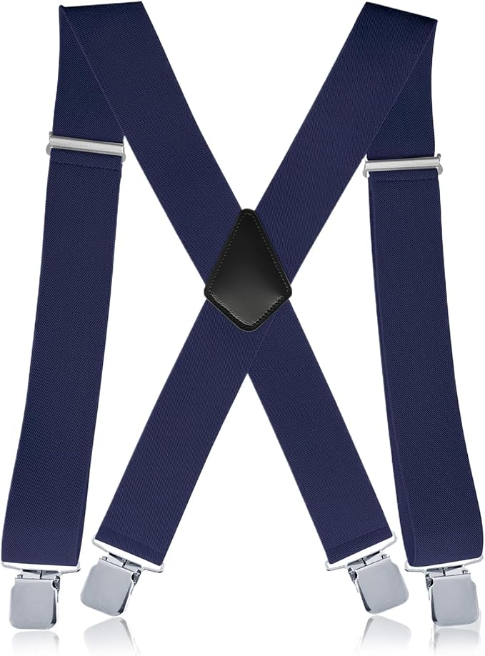 Men's Braces for Trousers with 4 Strong Metal Clips Wide 50mm ...