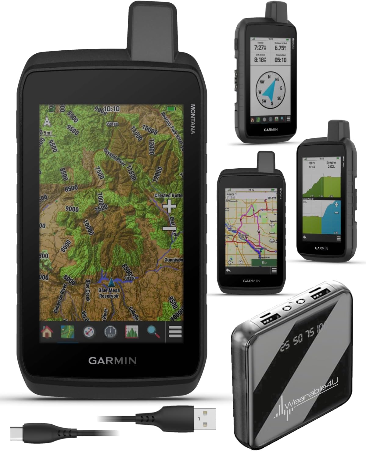 Amazon.com: Garmin Montana 710 Rugged GPS Handheld Navigator, 5 ...