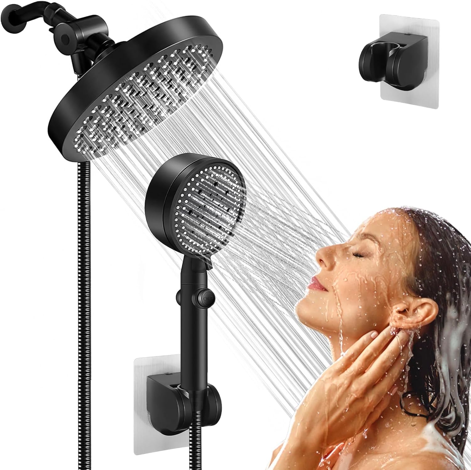 Regaderas para Baño,Combo de 6''Cabezal de Ducha de Lluvia y 8 ...