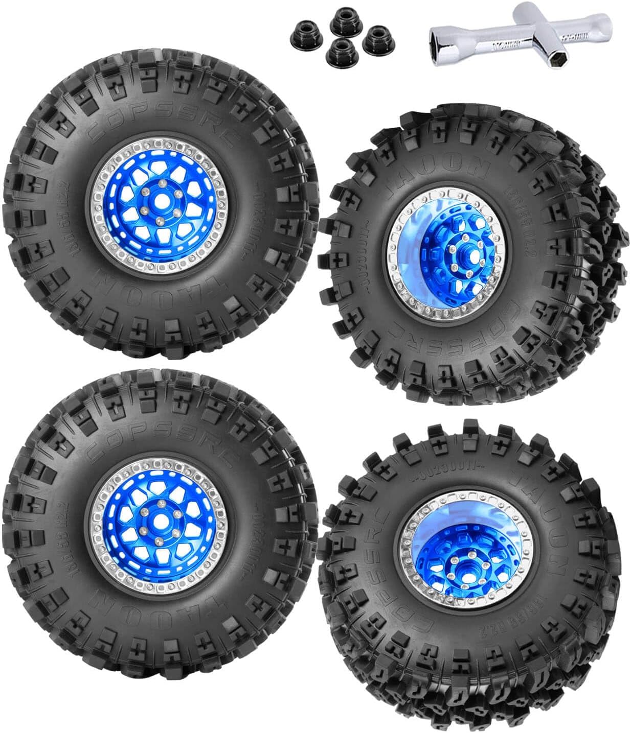 Amazon.com: RCMYou Rc Aluminum 2.2 Inch Wheel Rims Tires Wheels for 1/ ...