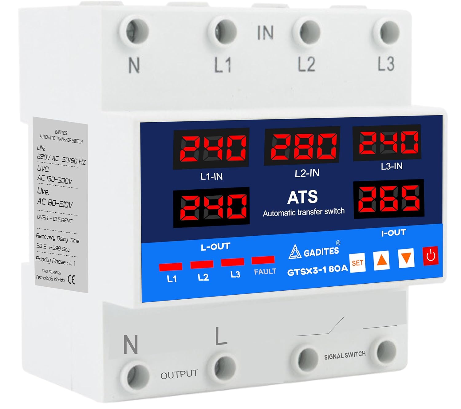 GADITES Latest Voltage Protector 3 Phase to Single-Phase Converter with ...