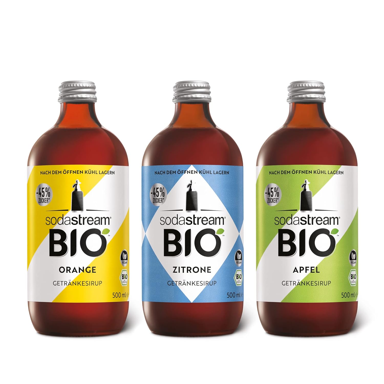 SodaStream Sirup-Bundle BIO Apfel, Zitrone, Orange, 3x 500ml ...
